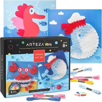 String Art Kit, Set of 5 Sea Animal Designs, Plastic Pushpins, Art ...