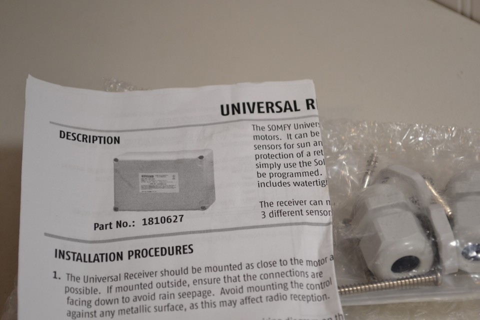 Somfy Universal RTS Receiver Control (1810627) | eBay