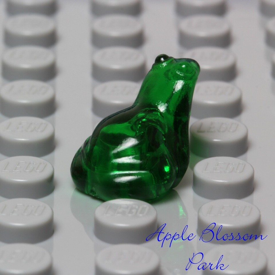 Rare NEW Lego Translucent GREEN FROG - Trans Green Tree Frog Minifig ...