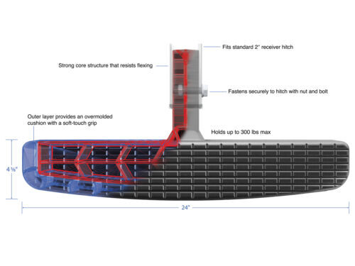 WeatherTech BumpStepXL - 2" Receiver Bumper Protector/ Step for Trucks ...