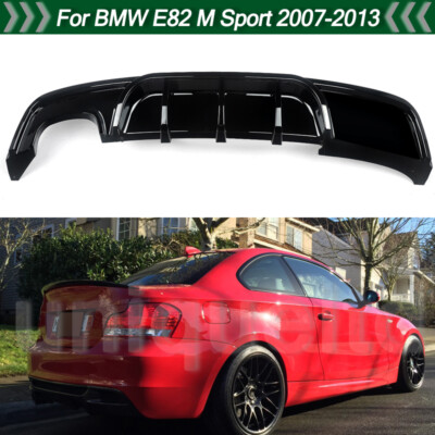 Fit For BMW E82 128i 135i M Sport 2007-2013 Gloss Black Rear Bumper ...