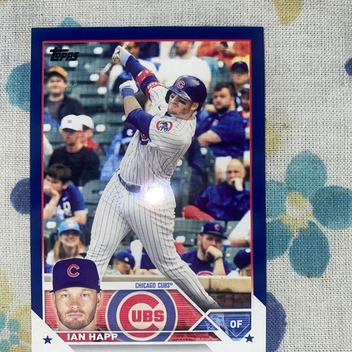2023 Topps Ian Happ True Blue Color Match SP Cubs Royal Blue #232 | eBay