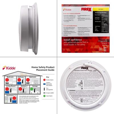 Firex Smoke Detector, Hardwired With Battery Backup & Front-load ...