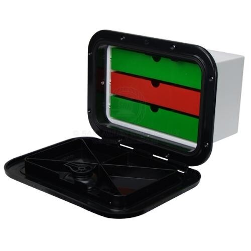 Access Hatch Storage Box for Caravan/ Boat/RV Black Lid with 3 Drawers ...