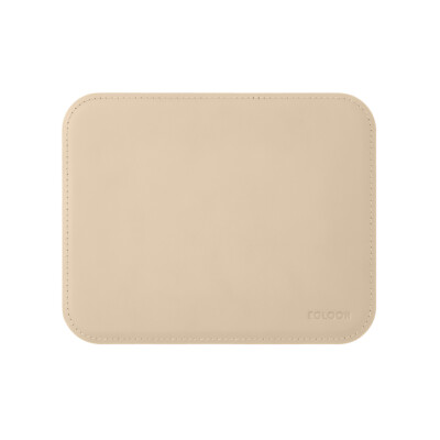 Leather Mouse Pad Beige - Rounded Corners and Perimeter Stitching | eBay UK