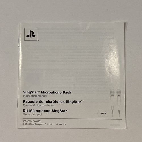 Playstation 2 SingStar Microphone Pack Instruction Manual Only PS2 | eBay