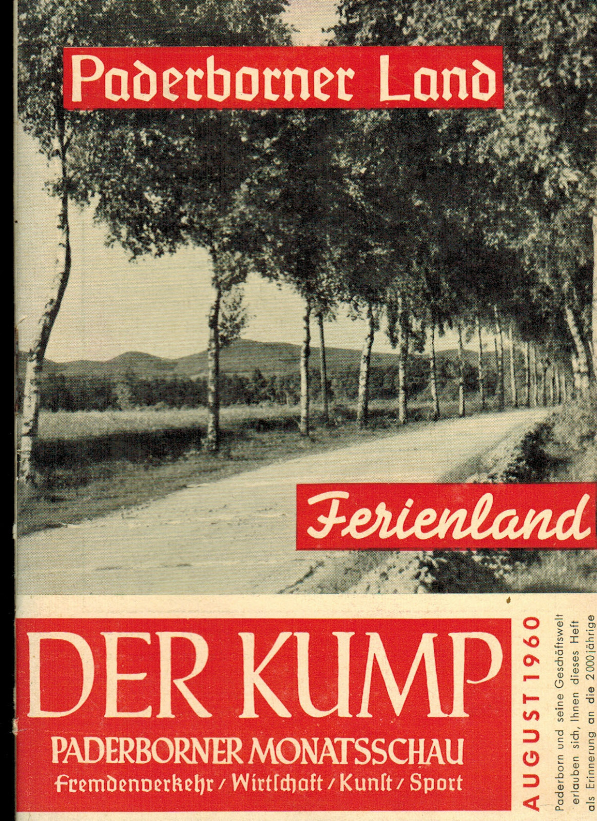 Der Kump, Paderborner Monats-Schau, Paderborn August 1960 ...