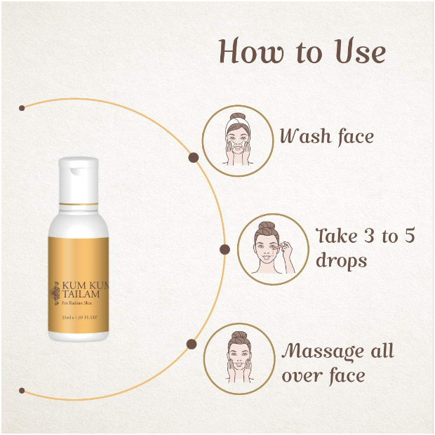 🇬🇧 25ml Pure Saffron Kesar Face oil Kum Kumadi Skin whiten Lighten ...