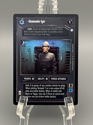 Star Wars CCG - Reflections II 2 - Commander Igar Foil Swccg Card Game ...