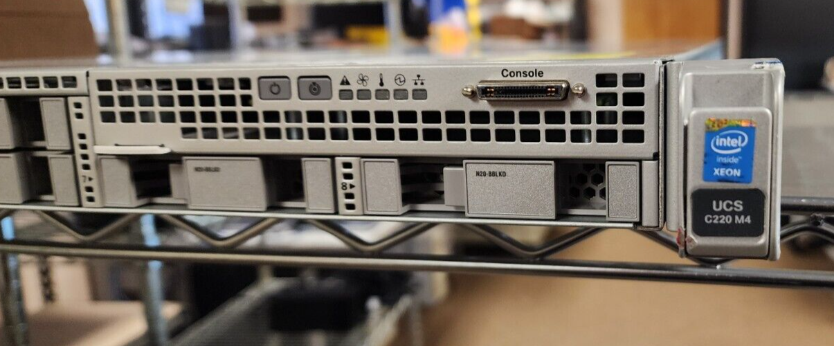 CISCO UCSC-C220-M4S 2x E5-2620v3 256GB RAM Server 12GB SAS 2xPS 2x10GBE ...