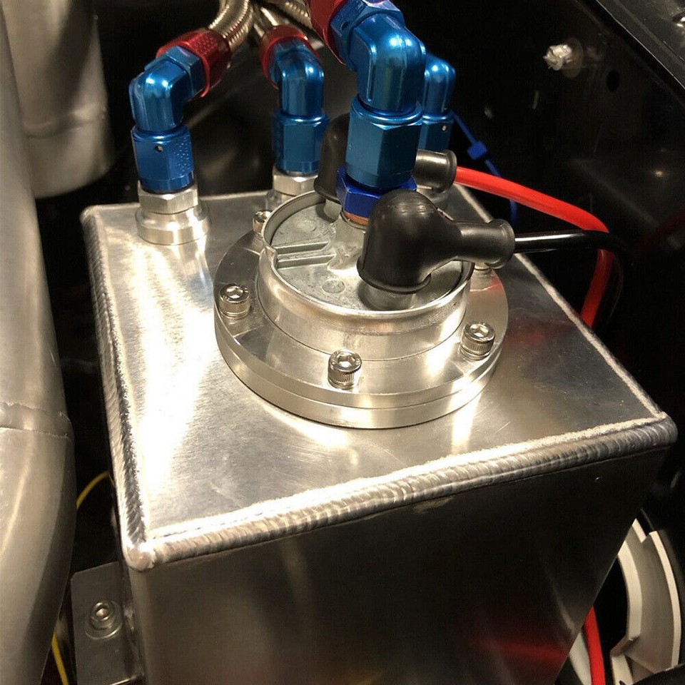 2L Aluminum High Flow Swirl Fuel Surge Pot Tank AN6 For 044 External ...