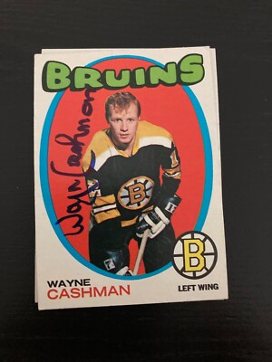 Bruins Wayne Cashman Signed 1971 Topps card | eBay