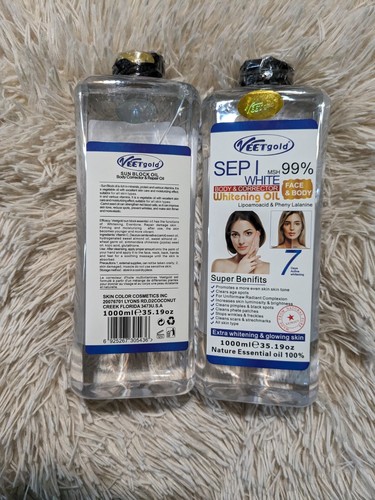 Veet Gold Sepi White Super Whitening Face Body Corrector Oil 1000ml ...