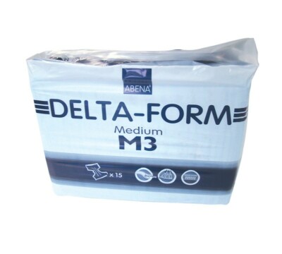 Abena Delta-Form Medium M3 Blue All-In One Pads Pack of 15 incontinence ...