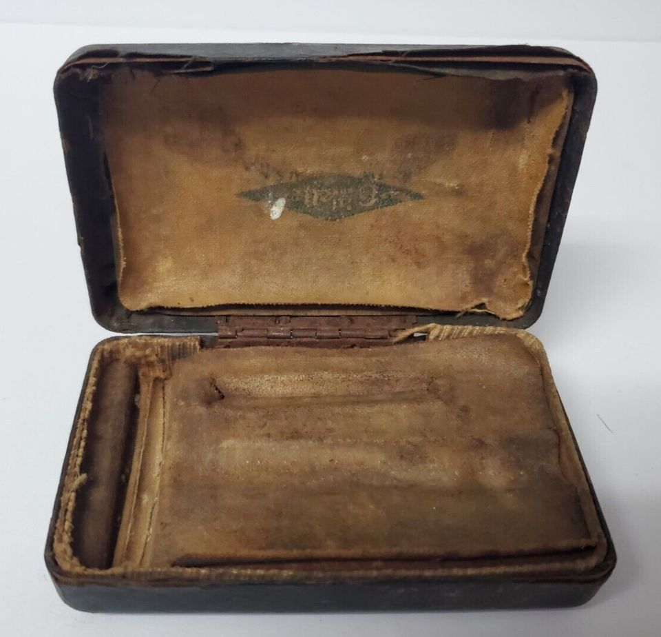 Vintage Gillette Made in USA Double Edge Hand Safety Razor Gold Tone w ...