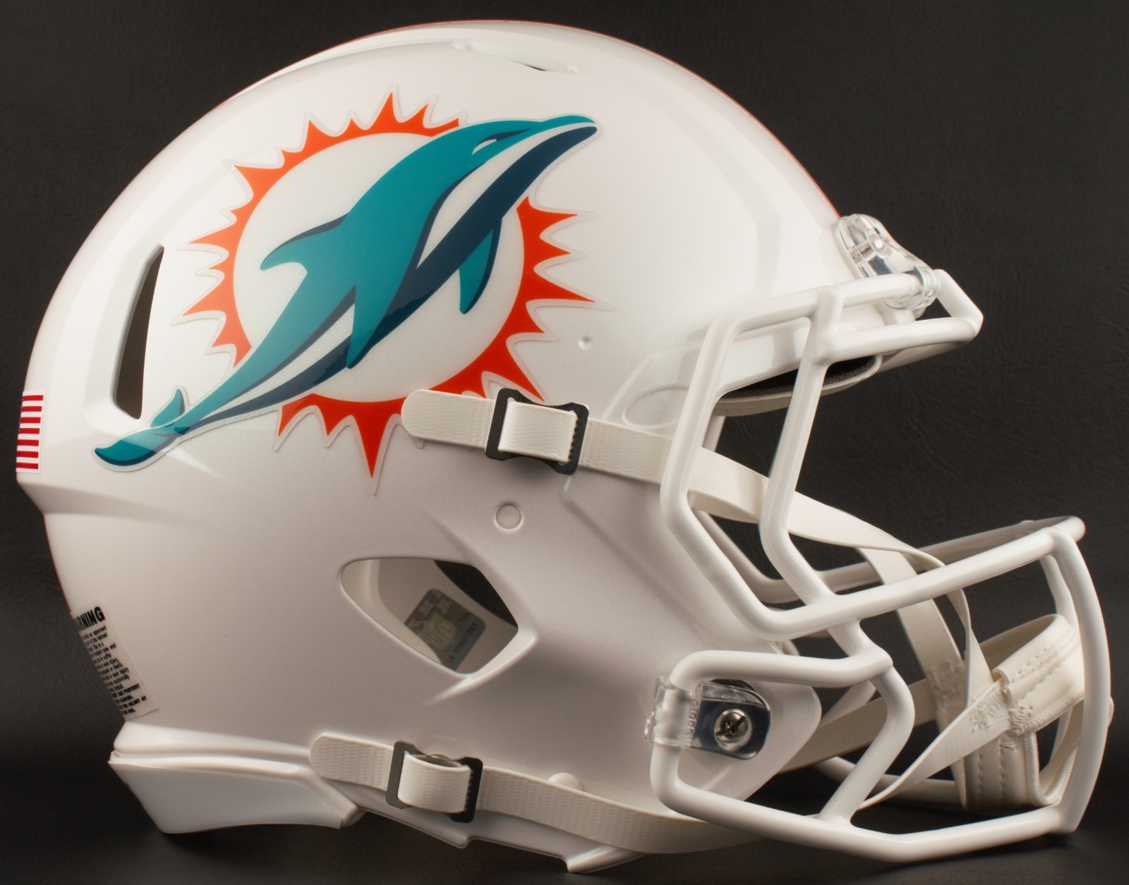 MIAMI DOLPHINS NFL Authentic GAMEDAY Football Helmet w/CU-S2BD-SW ...