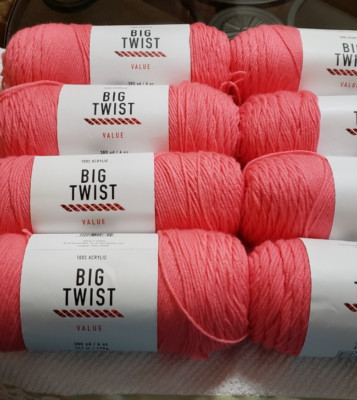 BIG TWIST Value Yarn Watermelon Acrylic Yarn - 380 Yards 6oz - #4 ...