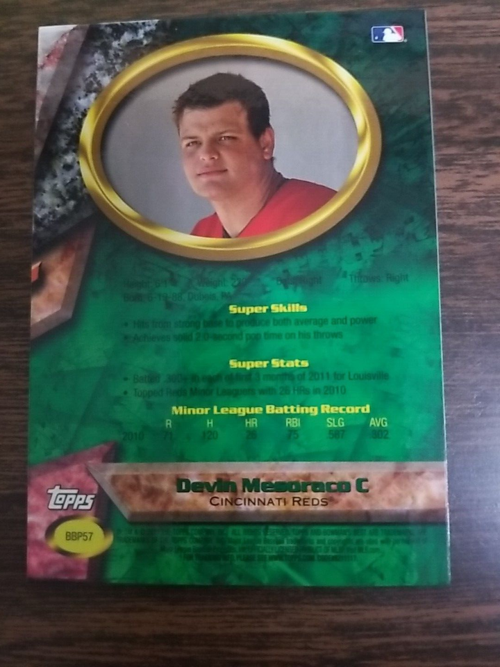 DEVIN MESORACO 2011 BOWMAN'S BEST CARD #BBP-57CINCINNATI REDS (ROOKIE ...