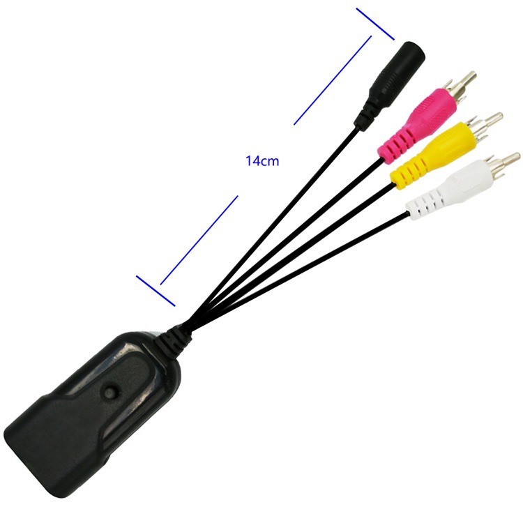 RCA AV CVBS to HDMI-compatible Converter Set-top Box to TV Cable PAL ...