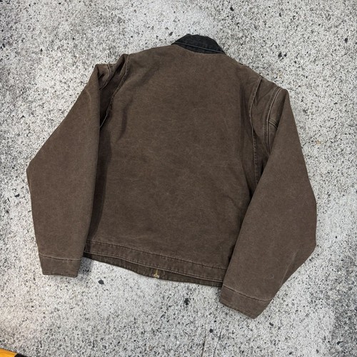 Vintage Carhartt J97 DKB Faded Brown Blanket Lined Detroit Jacket 2XL | eBay