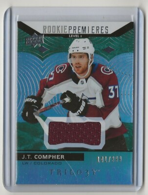17-18 2017-18 Upper Deck Trilogy Green #59 J.T. Compher Jersey 141/399 ...