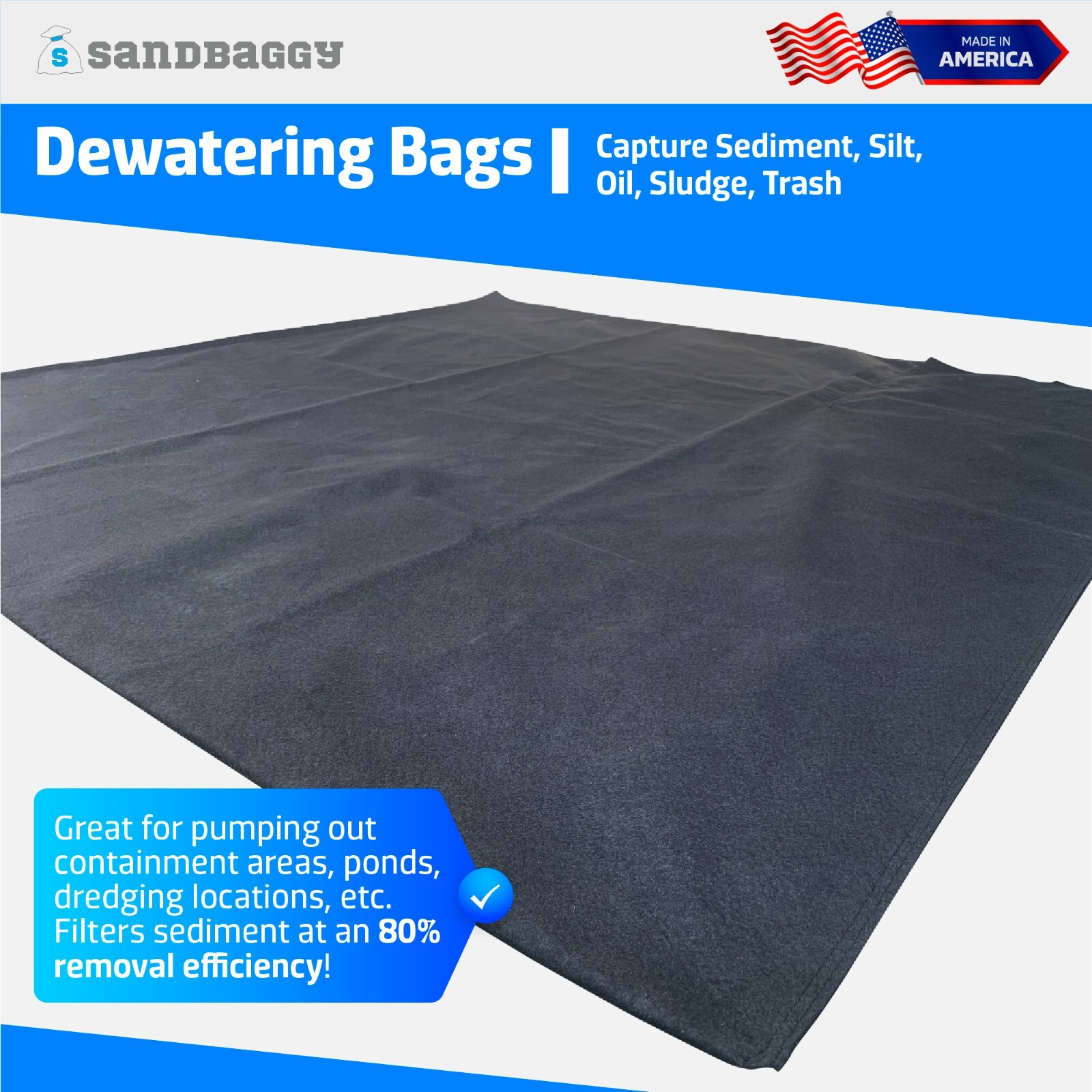 Dewatering Bags - Made in America - Filters Sediment, Oil, Sludge ...