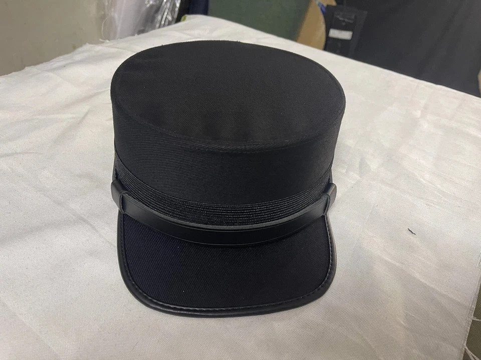 Train Conductor Kepi Hat – Black Vintage Replica Cap – All Sizes ...