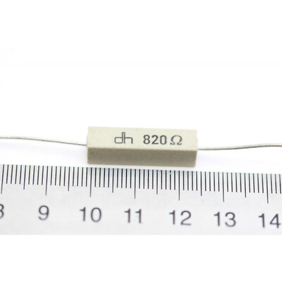 2 X CEMENTED CERAMIC RESISTOR 820R 820OHM 4W DH AXIAL NOS (New Old ...