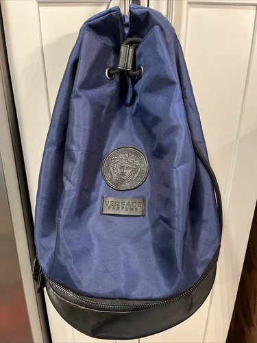VERSACE Medusa Parfumes BACKPACK Navy Blue Black Logos | eBay