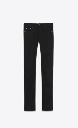 🆕️ SAINT LAURENT Paris D05 W/SK-MW Black SKINNY MEDIUM 🆕️ SAINT LAURENT Paris D05 W/SK-MW Black SKINNY MEDIUM