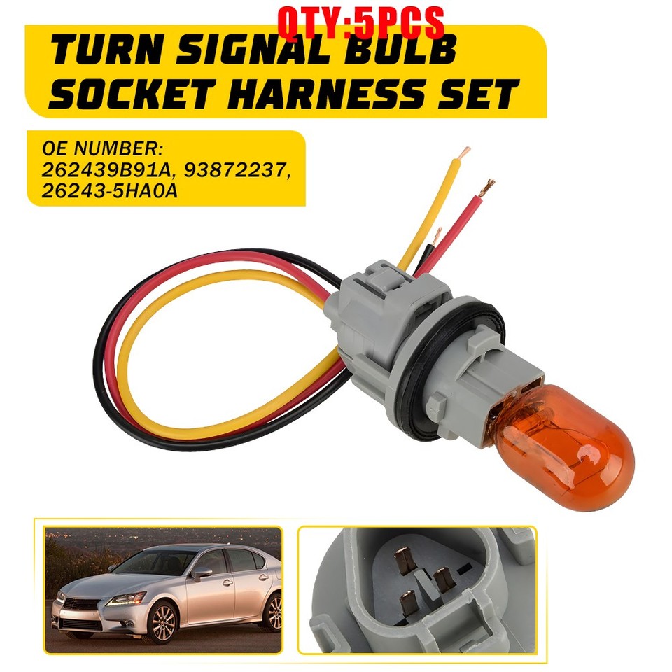 Headlight Turn Signal Bulb Socket + Wire Harness For Lexus IS250 2017 ...