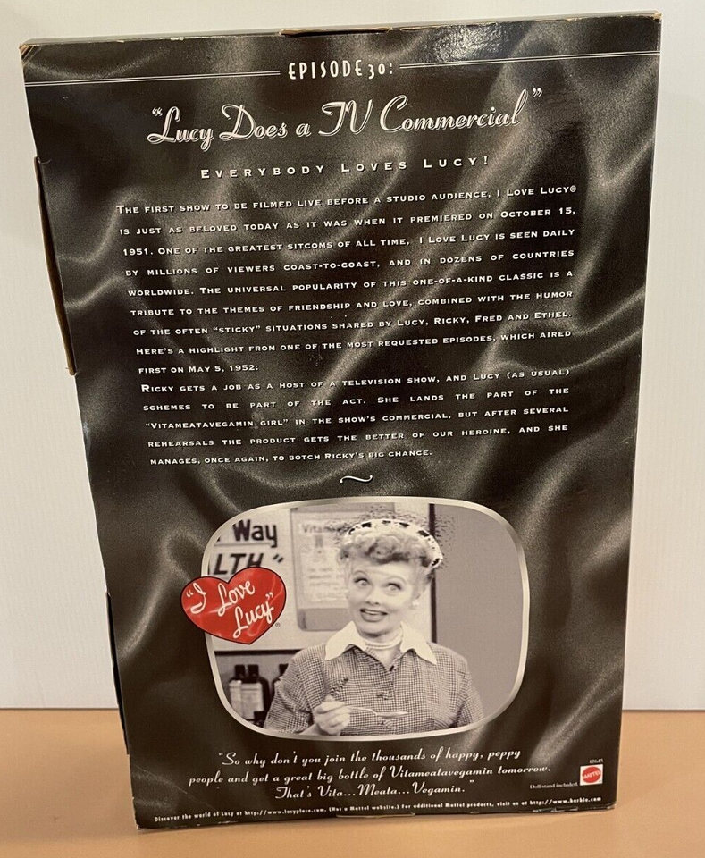 MATTEL I Love Lucy Doll TV Commercial Vitameatavegamin Lucille Ball Vtg. in Box | eBay
