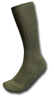 1 PAIR NEW ARMY ISSUE CUSHION SOLE SOCKS, GREEN OR BLACK, SIZE 7-11 ...