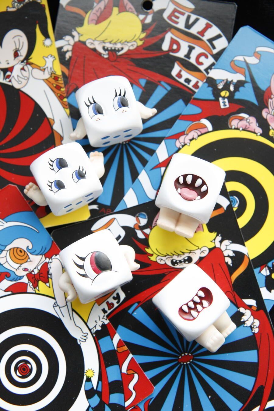 ABAO EVIL DICE BABY Designer Figure Art Toy Vinyl Complete Set (5cs ...