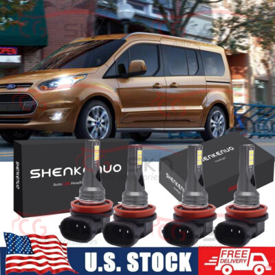 H11 LED Headlight Low Beam Bulb H16 Fog Light for Ford Transit Connect ...