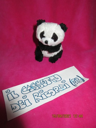 TRUDI:PELUCHE-PUPAZZO PANDA SWEET, (N 33) PELO BUSSI, ATIC.BIANCA ROSSA,CM 8,5