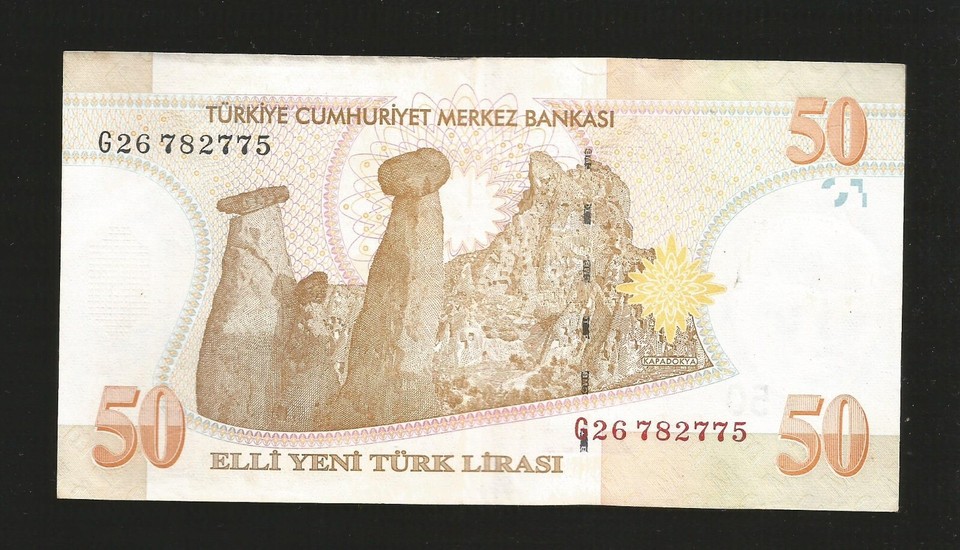 Turkey, 50 New Lira, 2005, P-220, Serie-G26, Banknote | eBay