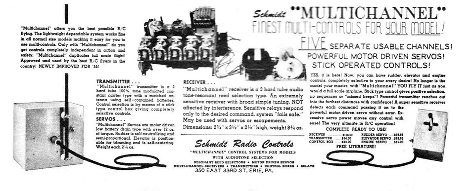 Vintage R/C Remote Control Equipment 1950's Transmitters Schmidt Radio ...