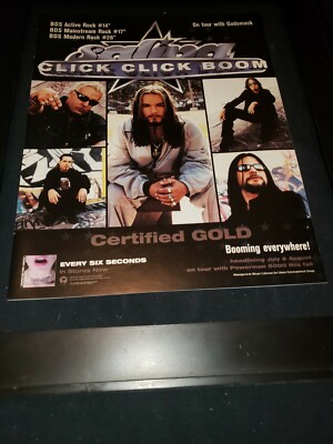 Saliva Click Click Boom Rare Original Radio Promo Poster Ad Framed! | eBay