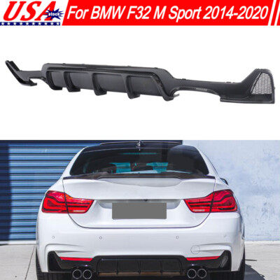 Rear Diffuser Lip Carbon Fiber Look For 2014-2020 BMW F32 420i 428i ...