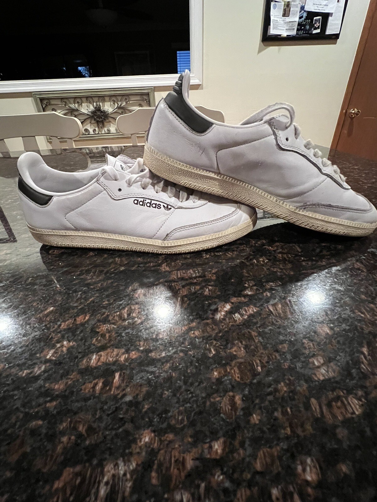 Adidas Samba ADV White Shadow Olive skateboarding sho… - Gem