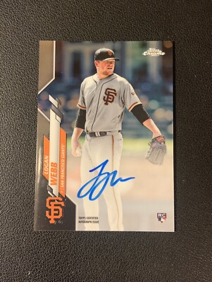 2020 Topps Chrome Rookie Auto Logan Webb #RA-LW Rookie Auto RC | eBay