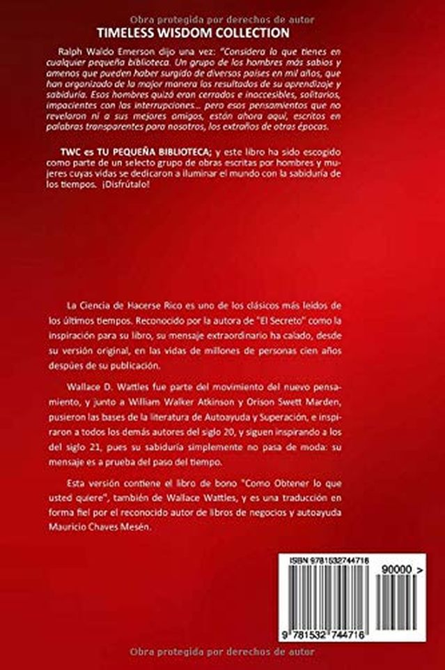 Libro LA CIENCIA DE HACERSE RICO Timeless Wisdom Collection Edición ...
