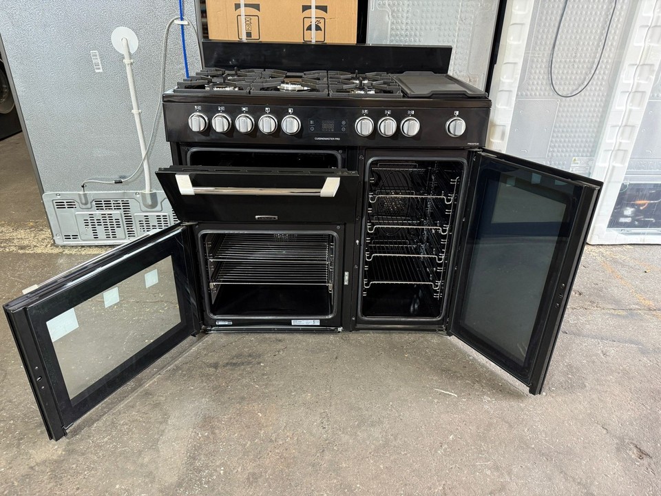 Leisure PR100F530K 100cm Dual Fuel Range Cooker - 5 Burners + 3 Ovens ...