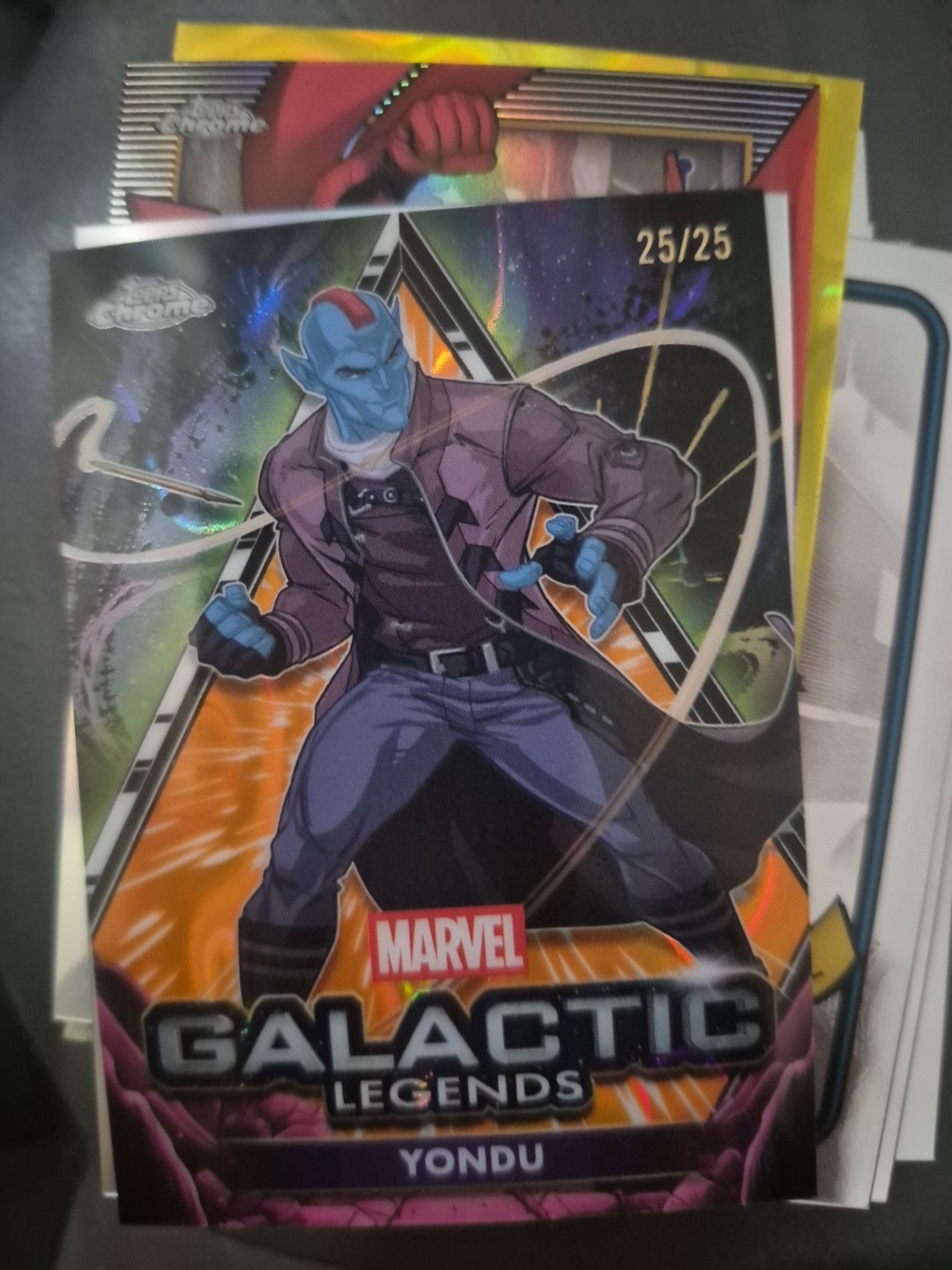 2025 Topps Chrome Marvel Galactic Legends Yellow Lava Refractor #'d 25/25 Yondu | eBay