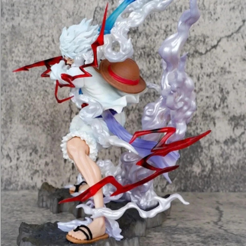 28cm One Piece Figure Gear 5 Luffy Sun God Nika Action PVC Statue ...