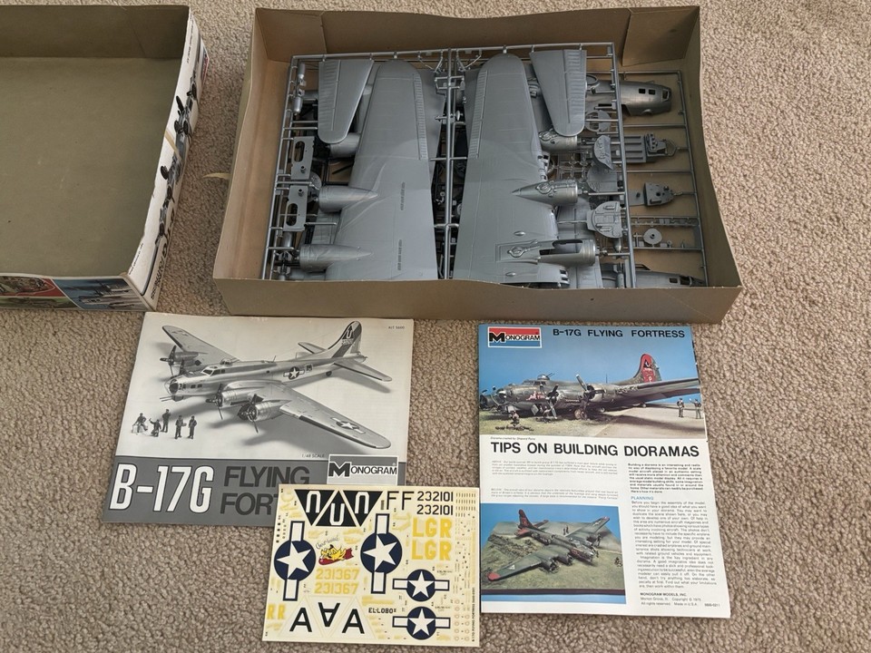 Monogram B-17G Flying Fortress 1/48 Scale Model Kit 5600 | eBay
