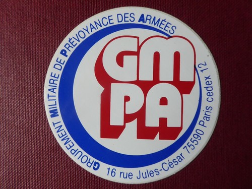 AUTOCOLLANT STICKER GMPA GROUPEMENT MILITAIRE PREVOYANCE DES ARMEES ASSURANCE | eBay