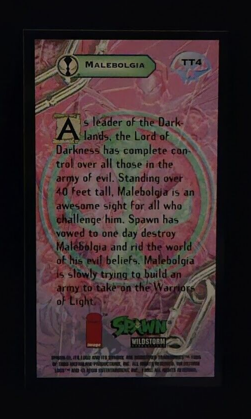 1995 Spawn Malebolgia Widevision Toy Insert Card #TT4 | eBay