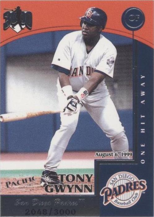 1999 Pacific Omega - Hit Machine 3000 Tony Gwynn #13 /3000 for sale ...